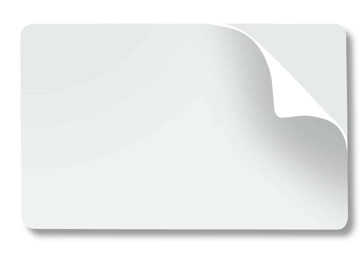 Adhesive-Backed Graphic Quality PVC 20 mil CR80 Cards - 100 Cards ID Edge